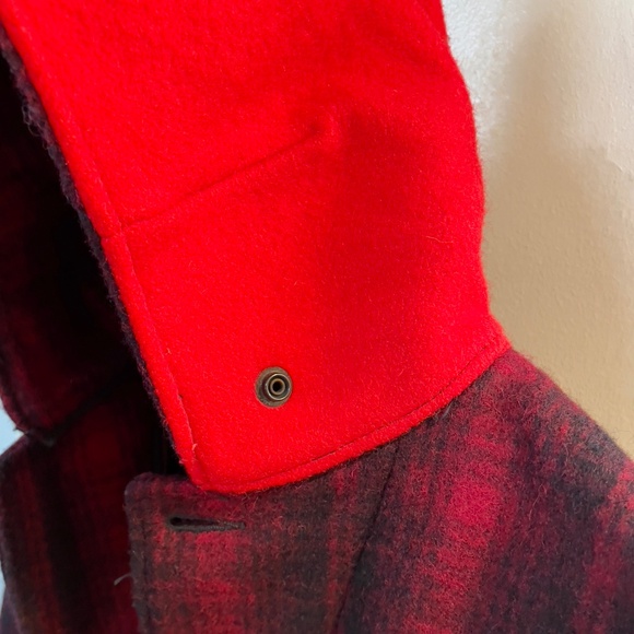 Woolrich | Jackets & Coats | Vintage Rare 94s Woolrich Red Plaid Hooded ...